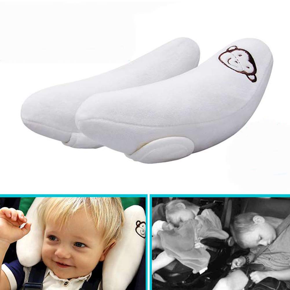 U-Shape Stroller Head Neck Support for Newborn Baby Infant Toddler Adjustable Neck Relief Pillow Cushion Lovely Banana Shape Design