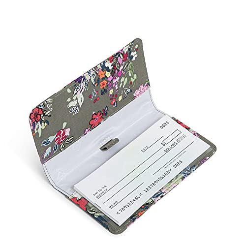 Vera Bradley Women's Cotton Checkbook Cover, Hope Blooms - Recycled Cotton, One Size