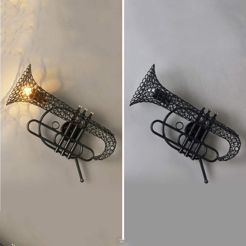 Wall Lamps/Sconces Sax Iron Wall Lamp Bar Cafe Industrial Style Restaurant Aisle Retro Wall Lamp Gift Gift Creative Custom Holiday Decoration Modern Wall Light