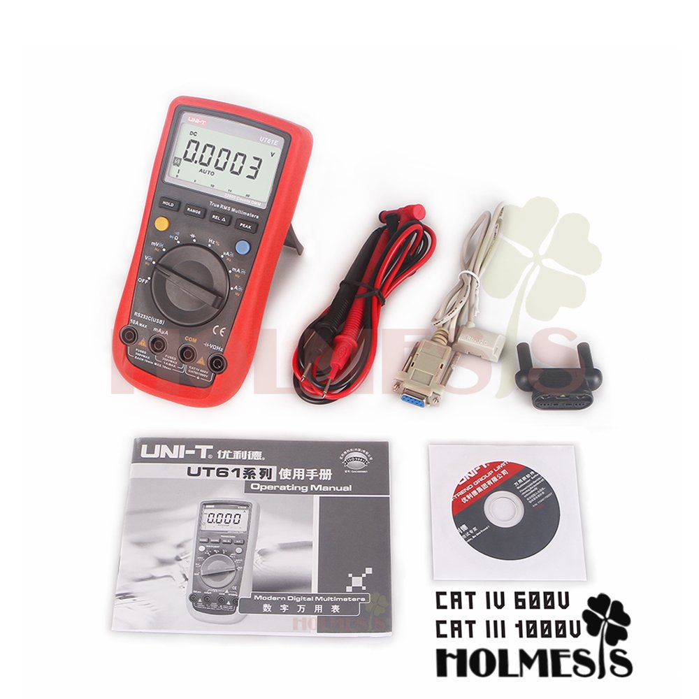 Uni-t Ut61E 22000 Count High Accuracy True Rms Digital Auto Ranging Multimeters AC/DC Voltage Current Tester with Capacitance,Resistance and Frequency Check