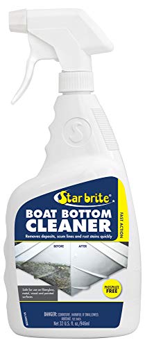 STAR BRITE Heavy Duty Boat Bottom Cleaner - Remove Tough Deposits, Scum Lines & Rust Stains Quickly & Easily from Boat Hull - Safe for Fiberglass, Wood, Iron & Painted Surface 32 OZ (092232P)