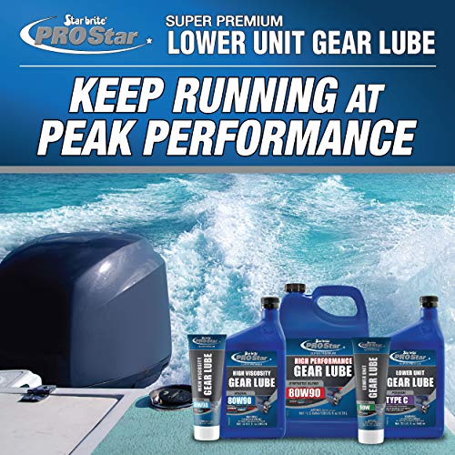STAR BRITE PRO Star Premium Type C Lower Unit Gear Lube - High Performance Lubricant for Johnson, Evinrude, OMC Outboards & Sterndrives - 32 OZ (027332)