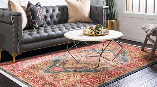 Unique Loom Sahand Collection Area Rug - Arsaces (2' 2" x 3' 1" Rectangle, Navy Blue/ Gray)