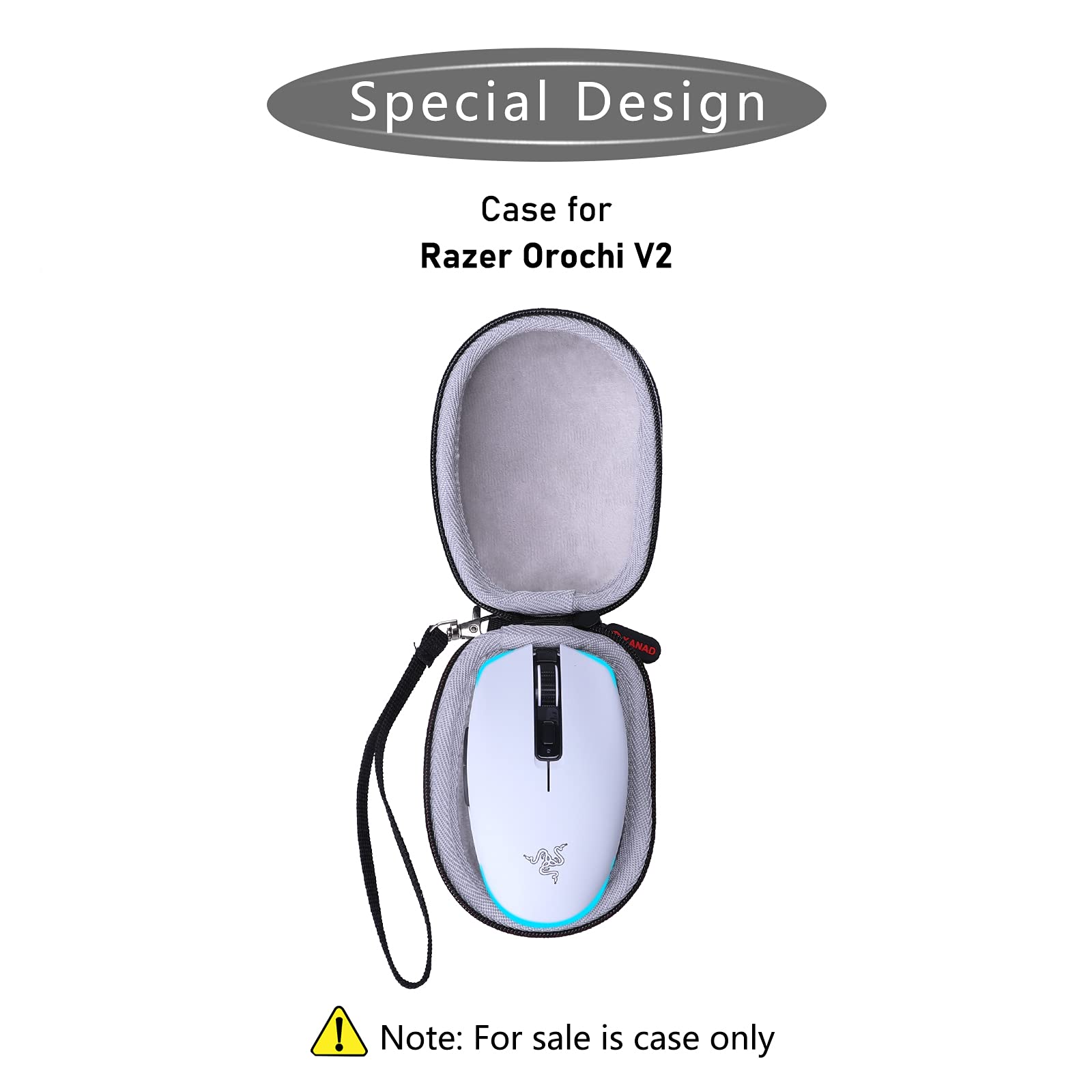 XANAD Travel Case for Razer Orochi V2 or Logitech G705 Mobile Wireless Gaming Mouse - Carrying Organizer Storage Bag
