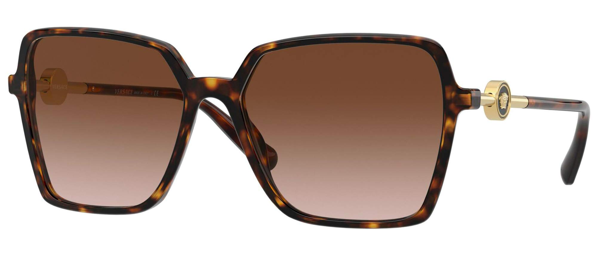Versace VE4396 Havana Frame/Brown Gradient Lens One Size