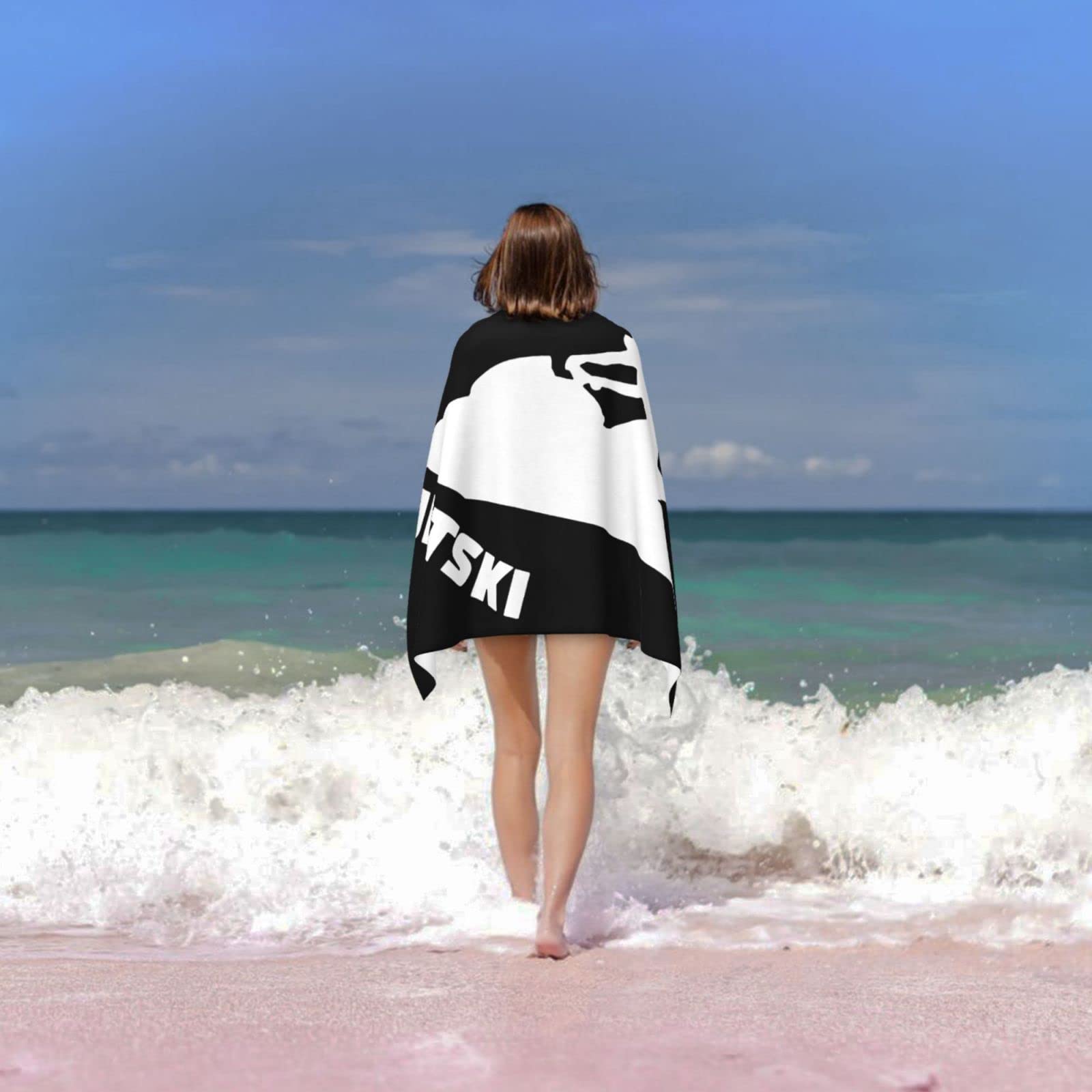 Zahika Jet Ski Silhouette Beach Towel Absorbent Bathroom Towels Beach Towels Oversized Super 32x52 Inch