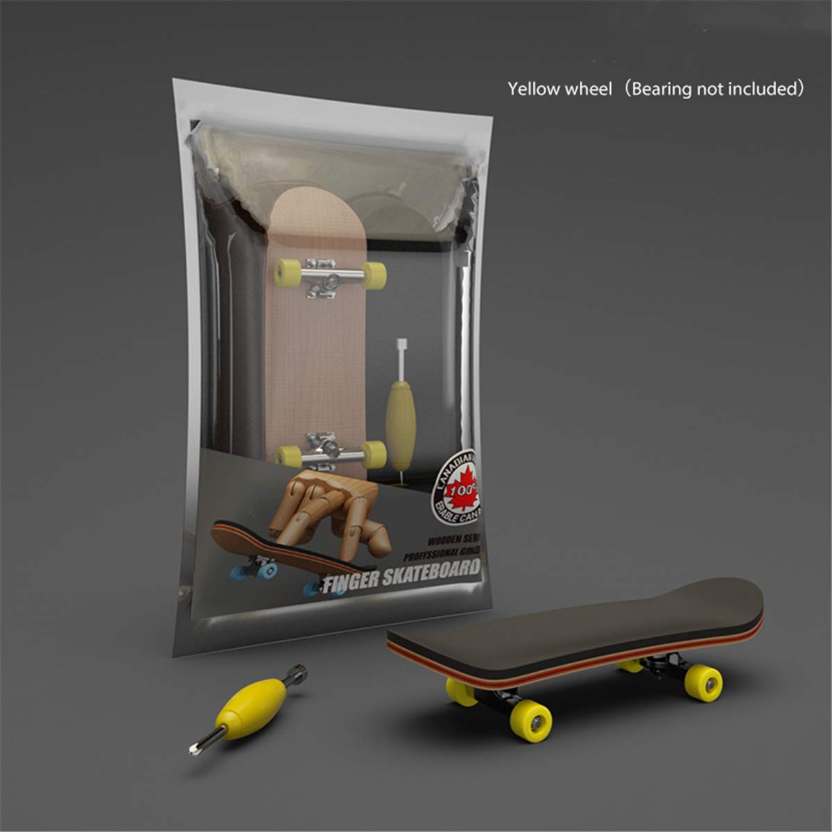 WANGYUMI Finger Skateboard Wooden Fingerboard Toy Professional Stents Finger Skate Set