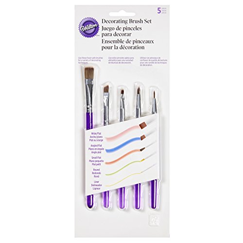 Wilton Decorate with Detail Brush Set for The Adventurous Cake Decorator, Cake Decorating Supplies