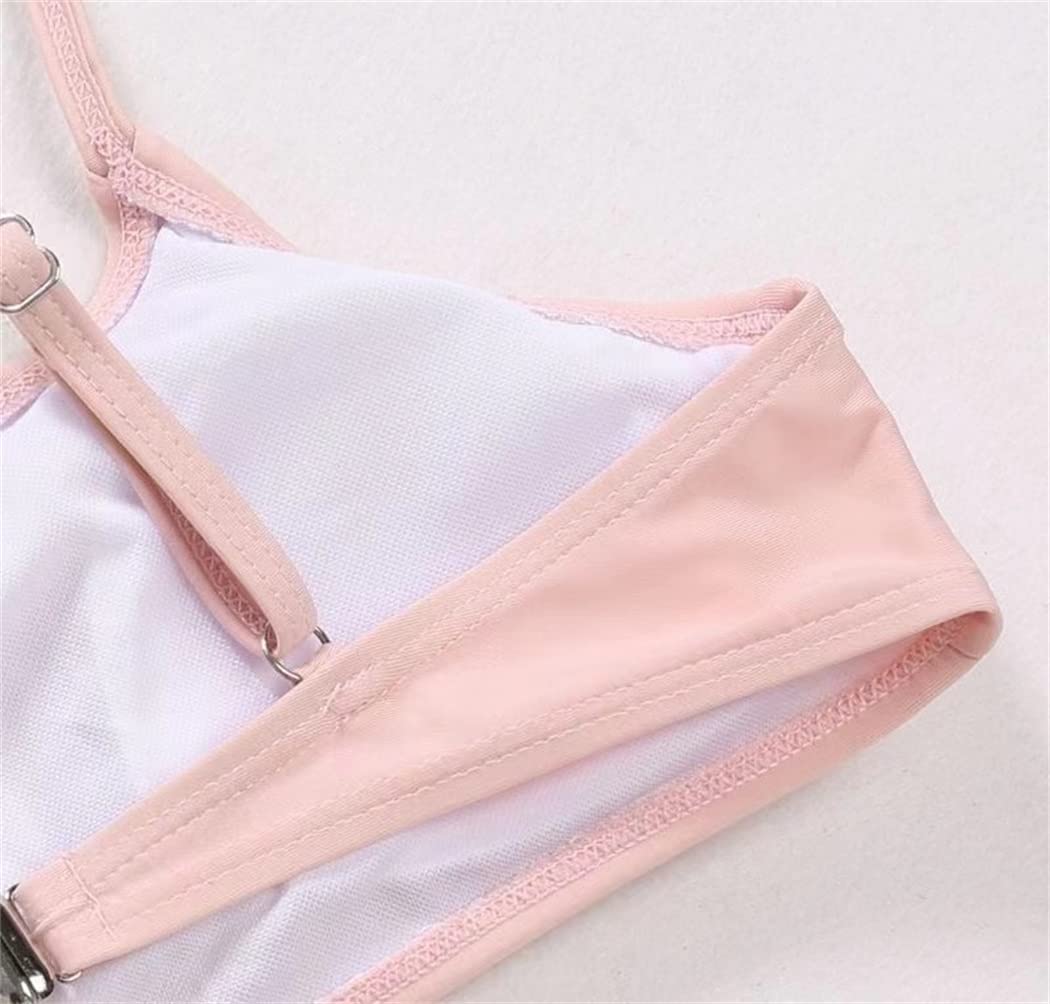 Women's Bikini Sets Swimsuit Halter String Wrap Front Panties Low Waist Two Pieces Bathing Suit 2023 Summer Pink