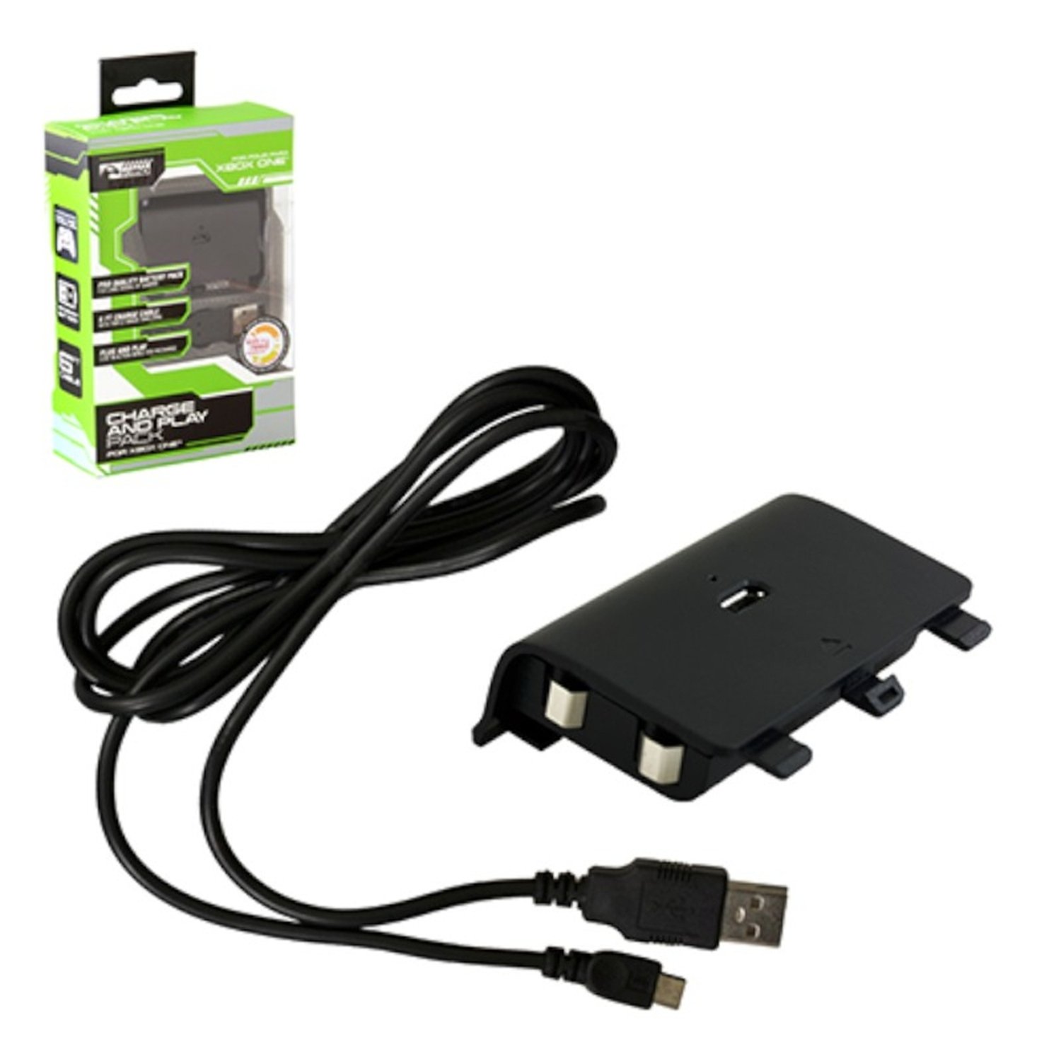 Xbox One - Cable - Battery and Charge Cable - Black (KMD)