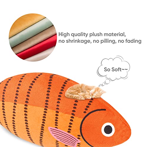 WONOWPA 2PCS Catnip Toy, Plush Cat Chew Toy, Bite Resistant Catnip Toys with Bell Inside, Interactive Teething Toy for All Cats