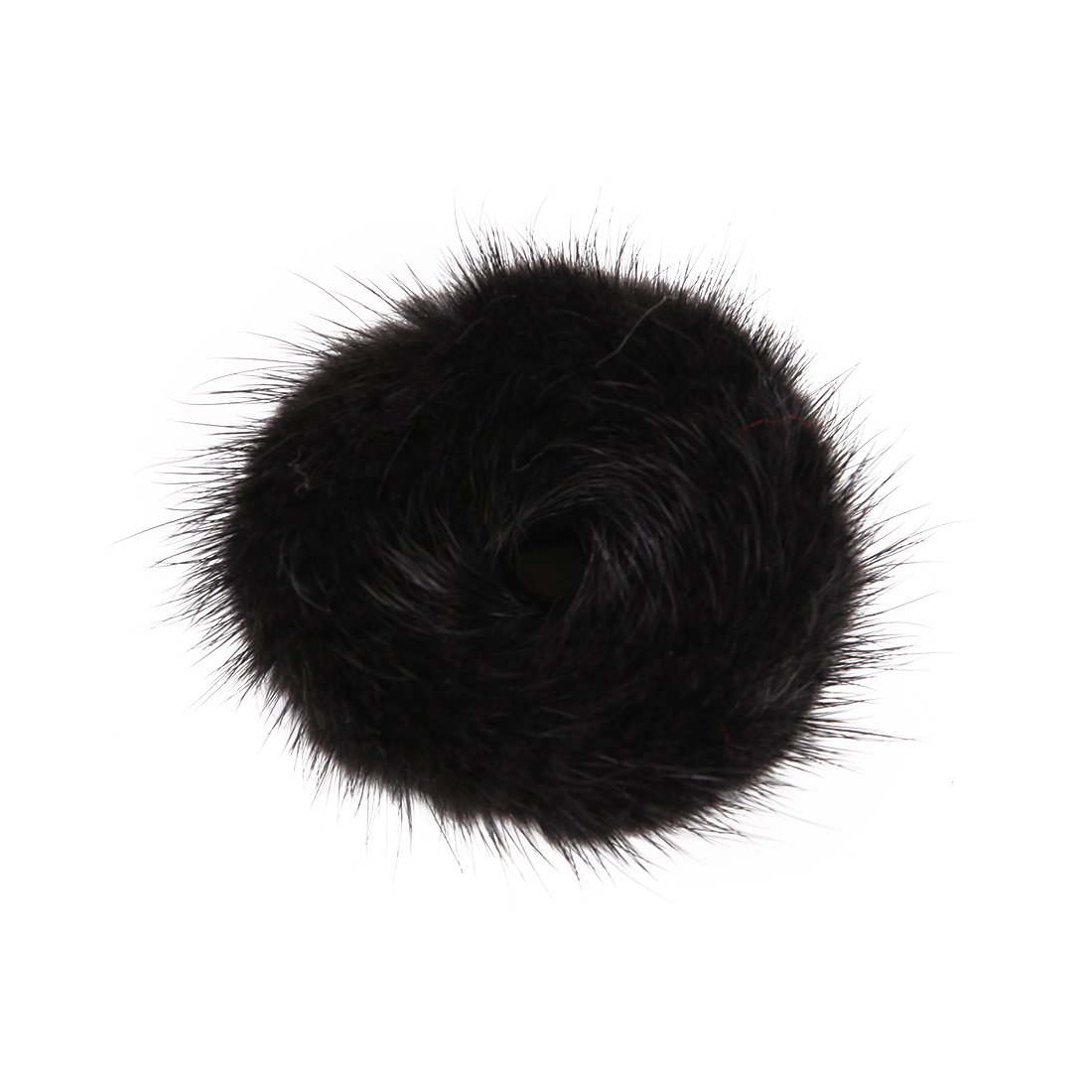 URSFUR Women's Wristband Mink Scrunchine Hairband Pom Pom Hair Tie Ring