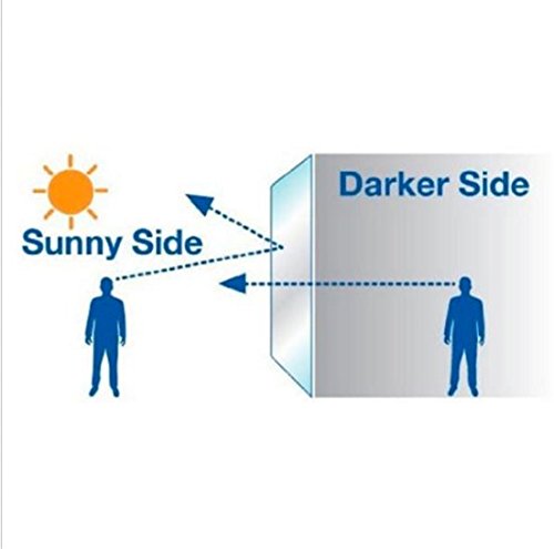 Window Film One Way Mirror Static Heat Control Day Time Privacy Window Tint (23.6'' x 78.7'', Silver)