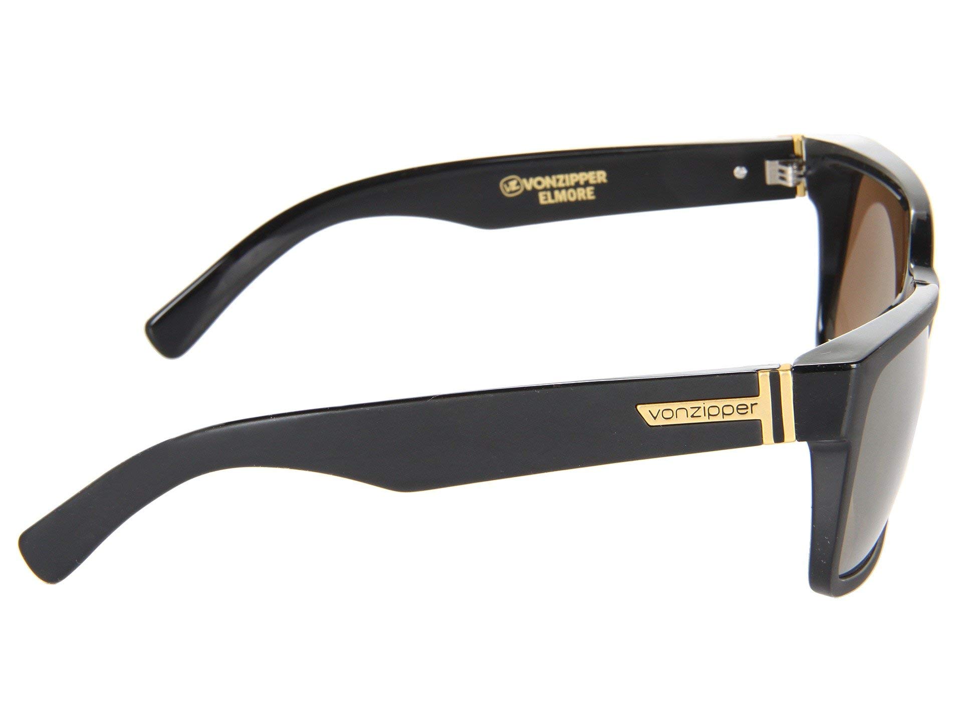 Von Zipper Men's Elmore Sunglasses,OS,Black/Gold Chrome