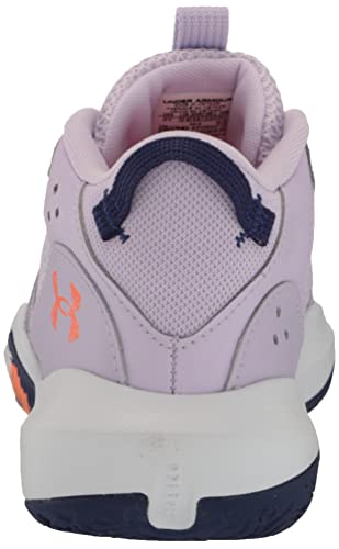 Under Armour Unisex Grade School Lockdown 6 Basketball Shoe, (500) Nebula Purple/Sonar Blue/Orange Blast, 5.5, US