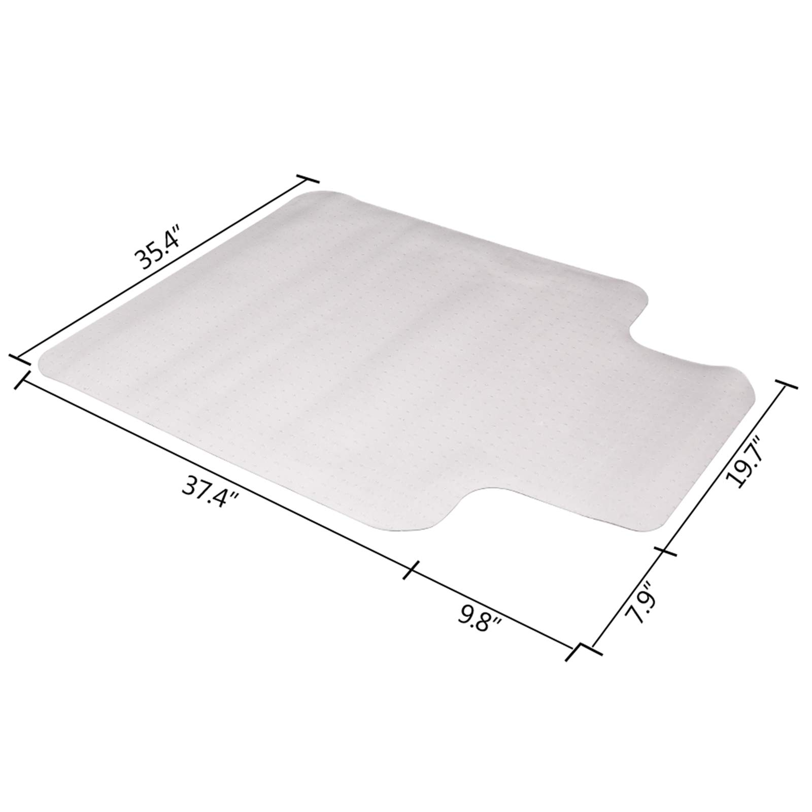YMWD Office Chair Mat for Carpet PVC Transparent Protects Floors Mats for Low and Medium Pile Carpets 36"X 48"X 0.08" with Lip Computer Desk Floor Mat for Office and Home,with Lips