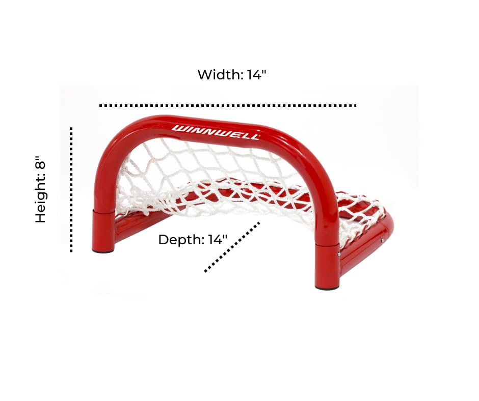 Winnwell Heavy Duty 14" Hockey Skill Net, Easy Snap-Clip Assembly with 1.5" Posts & Polyester Mesh