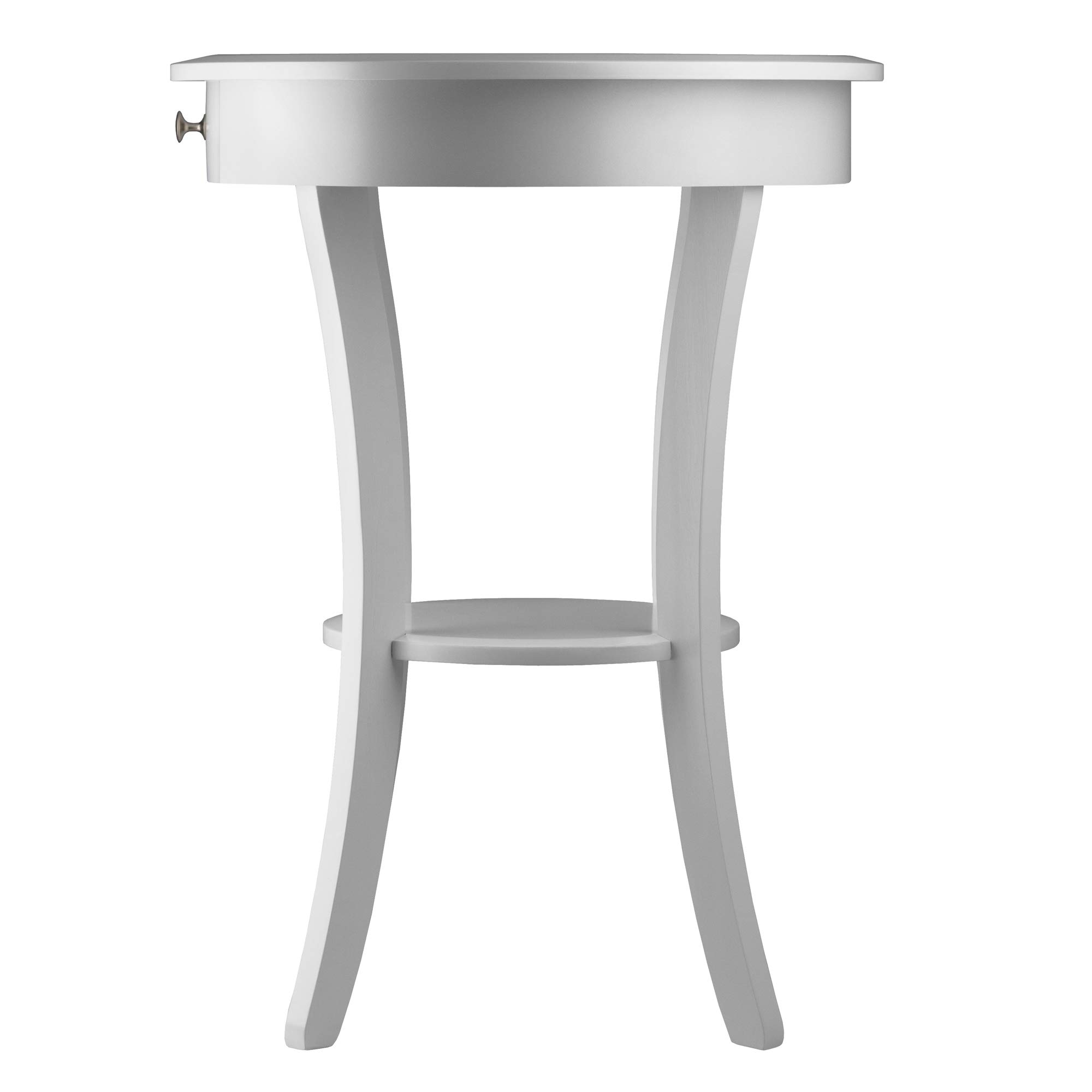 Winsome Wood Sasha Accent Table, Black, 20.00 x 20.00 x 27.00 Inches & Wood Sasha Accent Table, White, 20 inches