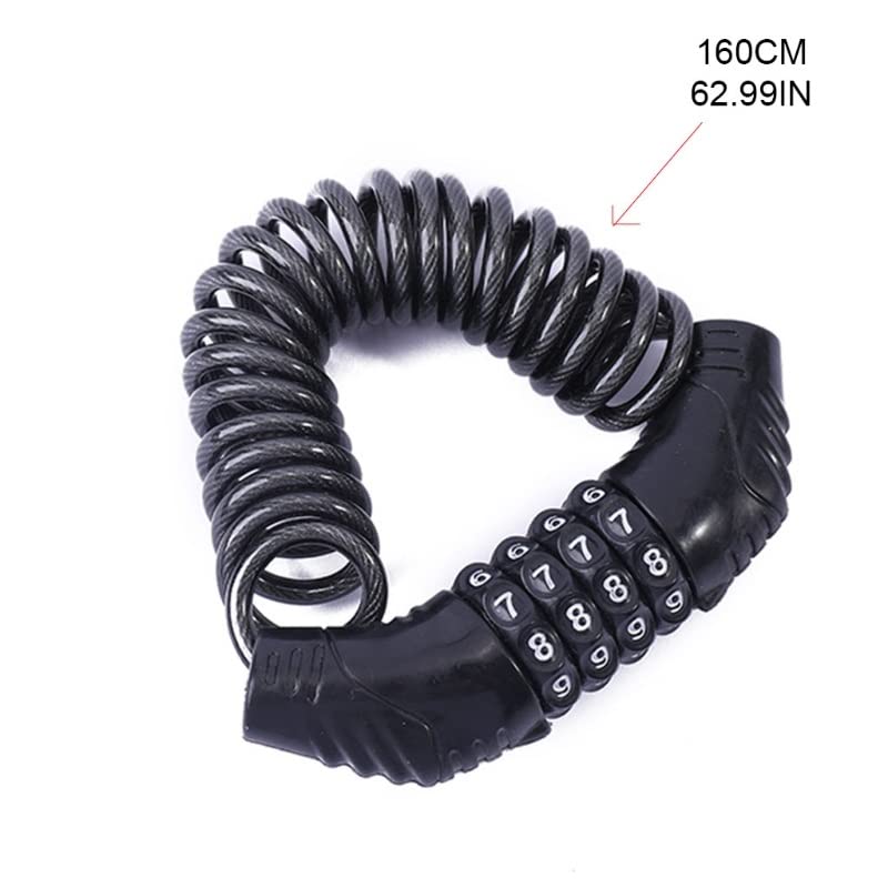 ZHAOLEI Portable Motorcycle Helmet Lock & Cable Resettable 4 Digit Bike Spring Combination Lock Travel Padlock Mini Bicycle Lock