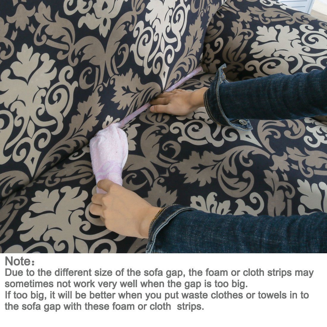 uxcell Printed Sofa Cover Stretch Couch Covers Elastic Universal Furniture Slipcovers, Small