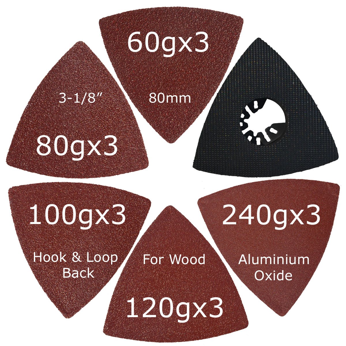XXGO 25 Pcs Oscillating Tool Accessory Kits Compatible with Bosch Chicago Craftsman Dremel Fein Harbor Freight Makita Milwaukee Porter Cable Ridgid Ryobi Rockwell More