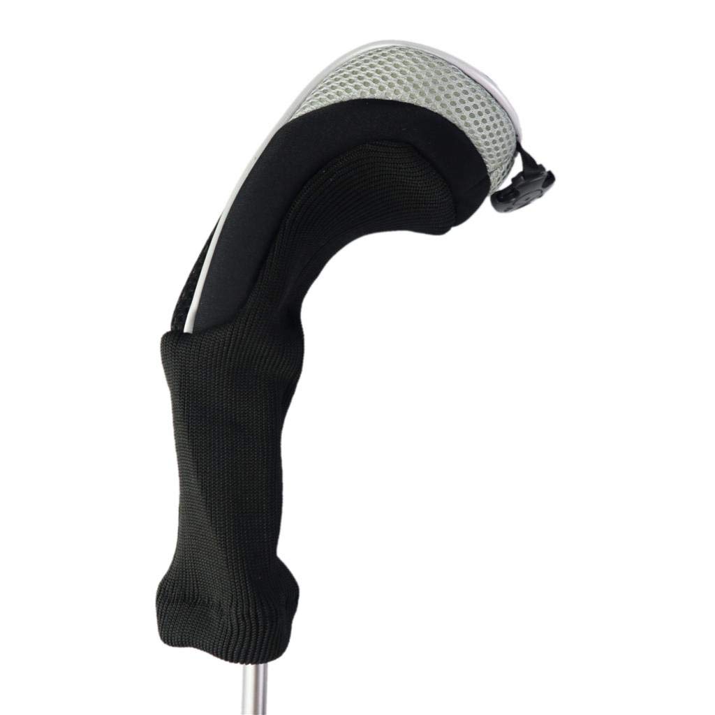 Yiju Premium Mesh Golf Headcover Woods Cover Long Neck Driver, Gray