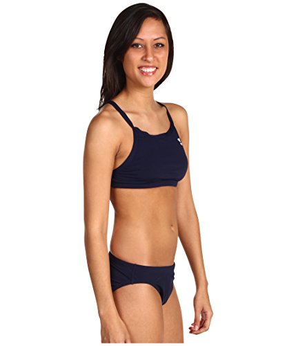 TYR Sport Women's Solid Durafast Diamondback Workout Bikini,Navy,X-Small
