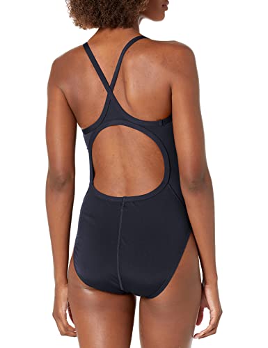 TYR Sport Women's Solid Durafast Diamondback Swim Suit,Black,34