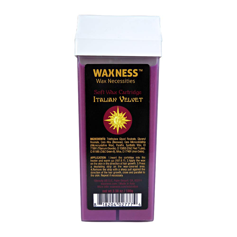 Waxness Wax Necessities Polymer Blend Luxury Italian Velvet Soft Wax Cartridge 3.38 Ounces Pack of 4