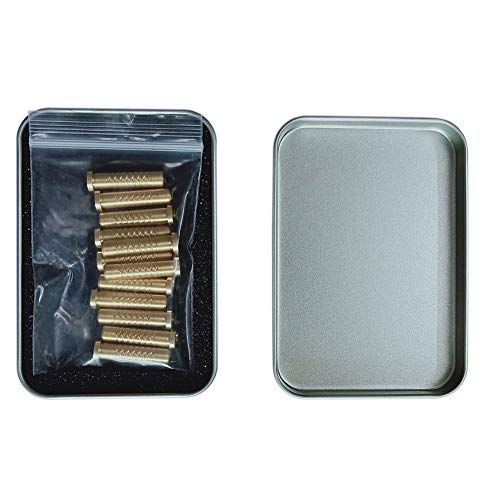 yeseje Brass Arrow Inserts Arrow Insert Gule with Surface Embossed Insert Inner Diameter .245 Carbon Arrow (12-Pack) 100 Grain