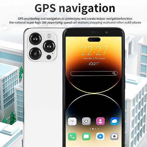 Vikye Ultra Thin 6.1 inch 1440 3040 Resolution 16MP 8MP Unlocked Cell Phones with BT Headset, Face Unlock, Ultra HD Screen, Large Battery,11.0 (US Plug)
