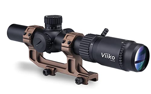 Viiko 1-5x24 Rifle Scope Long Eye Relief Scope LPVO 7.6’ Eye Relief Huge Eye Box Fits Mosin 1891/30 M39 M44(Mount Not Included)