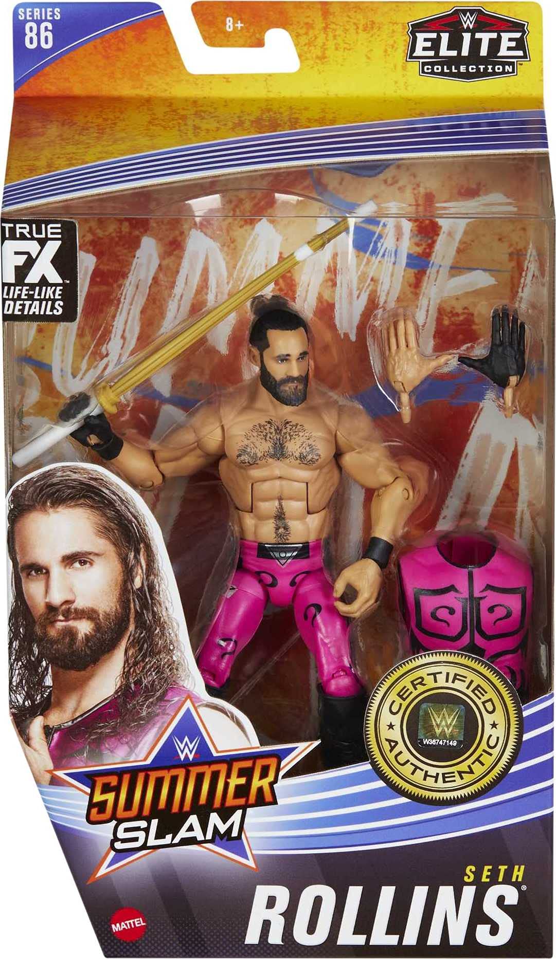WWE MATTEL Seth Rollins Elite Collection Series 87 Action Figure 6 in Posable Collectible Gift Fans Ages 8 Years Old and Up