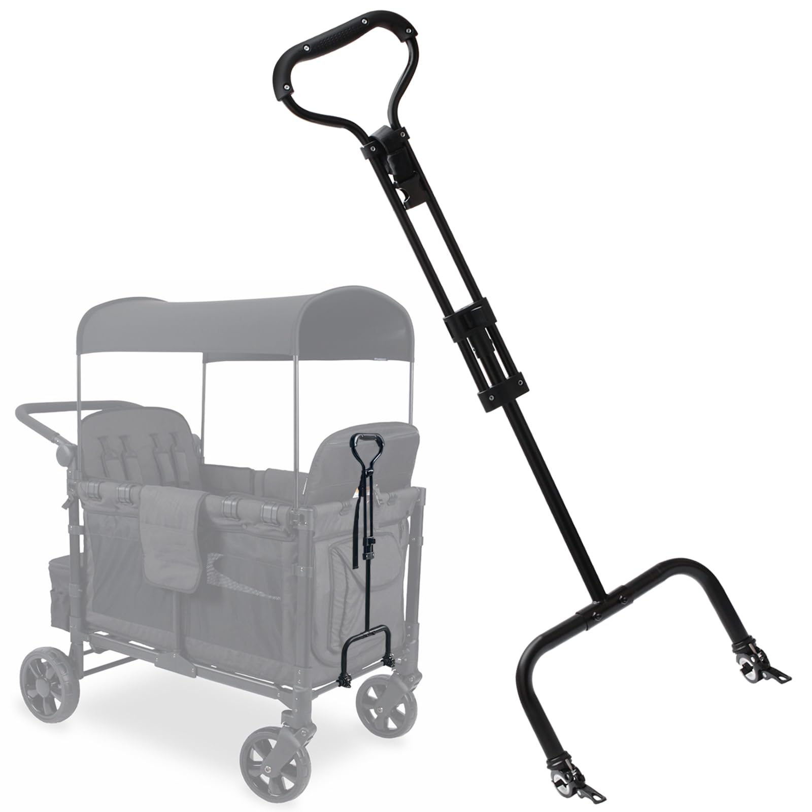 Wagon Handle for Wonderfold Wagon W Series Wagon Accessories-Universal Push Handle for Wagon - More Effort to Pull a Wagon - Drawn Carriage-Telescopic Rod for Station Wagon - to Rough Terrain