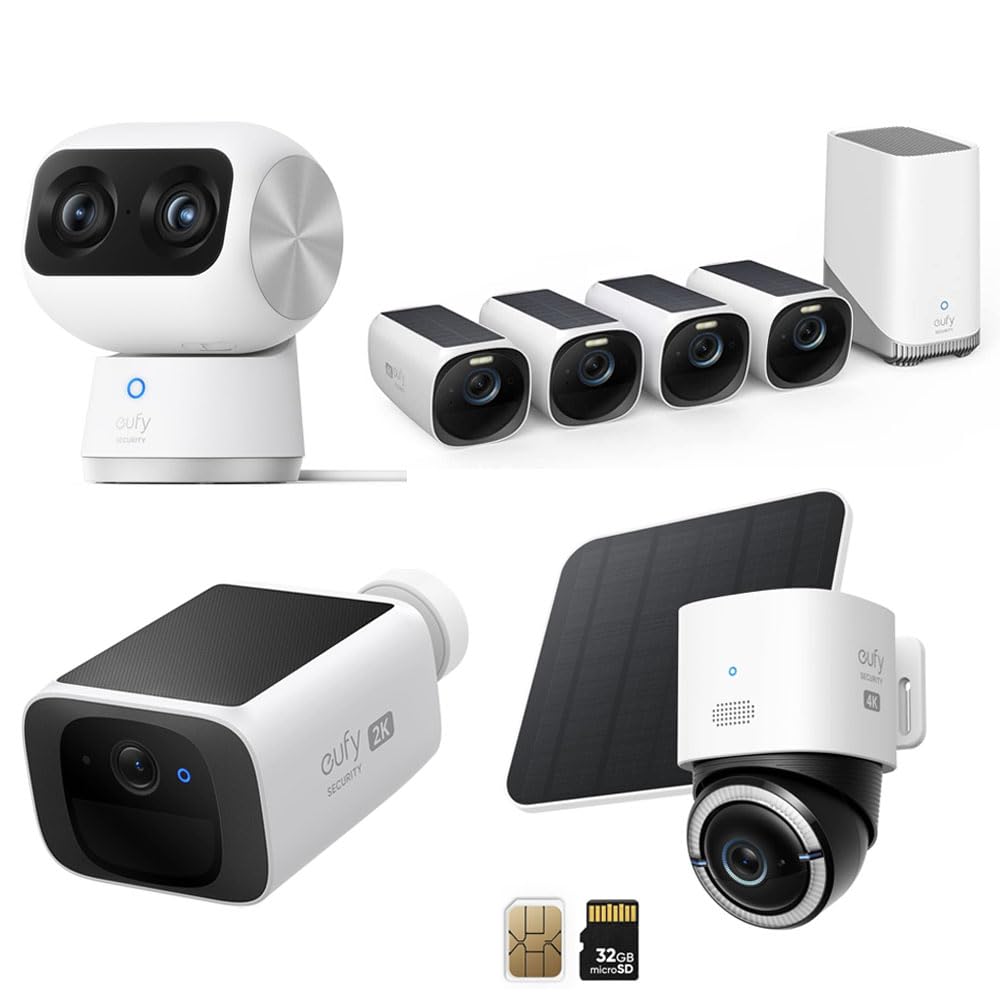 Wireless Home Security Camera System, eufy Security, eufyCam E 365-Day Battery Life, 1080p HD, IP65 Weatherproof, Night Vision, Compatible with Amazon Alexa, 2-Cam Kit, No Monthly Fee