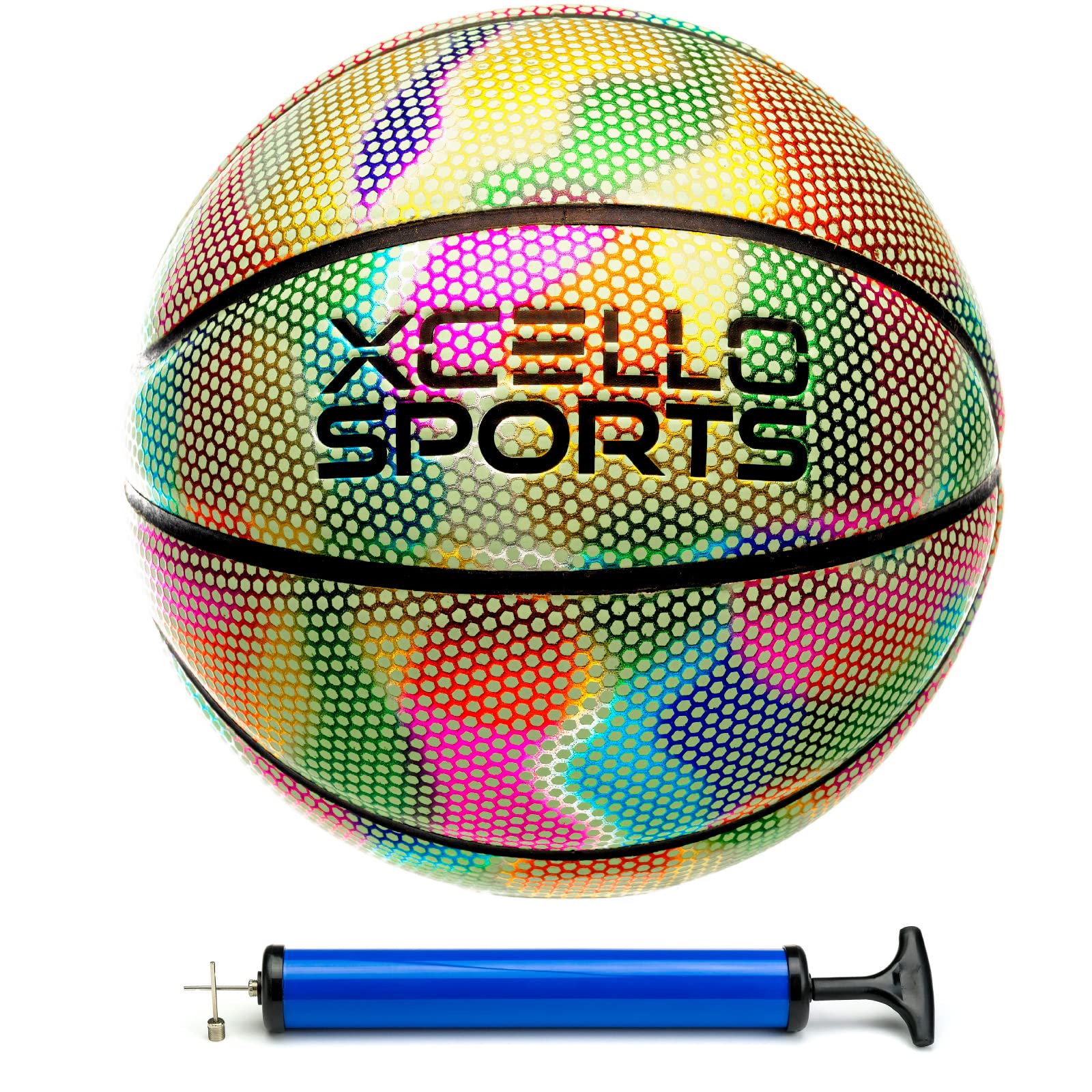 Xcello Sports Basketball Official Size Holographic with Pump