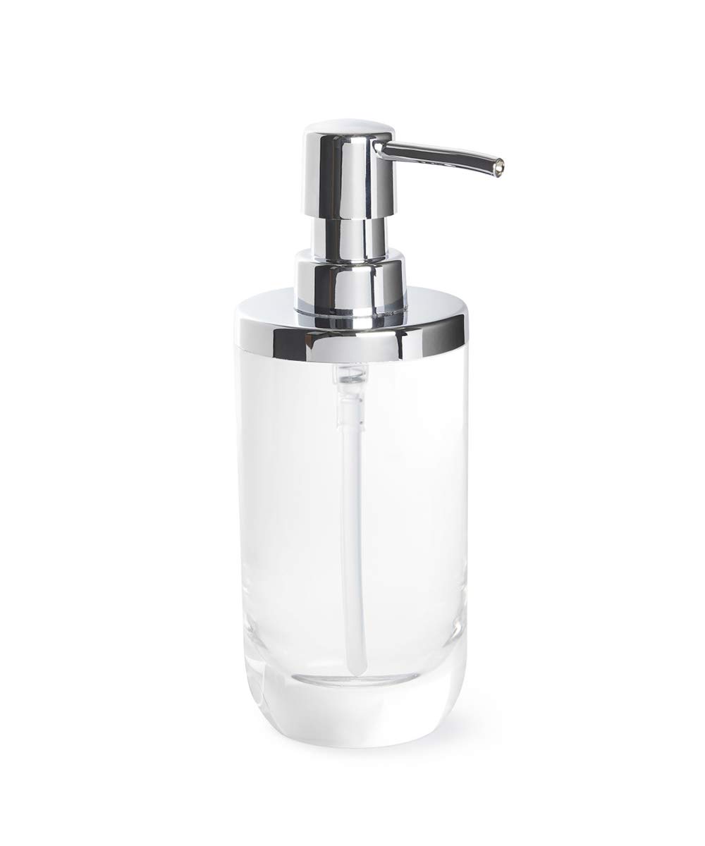 Umbra Junip Hand Soap Dispenser-Modern Refillable Pump for Bathroom, Clear