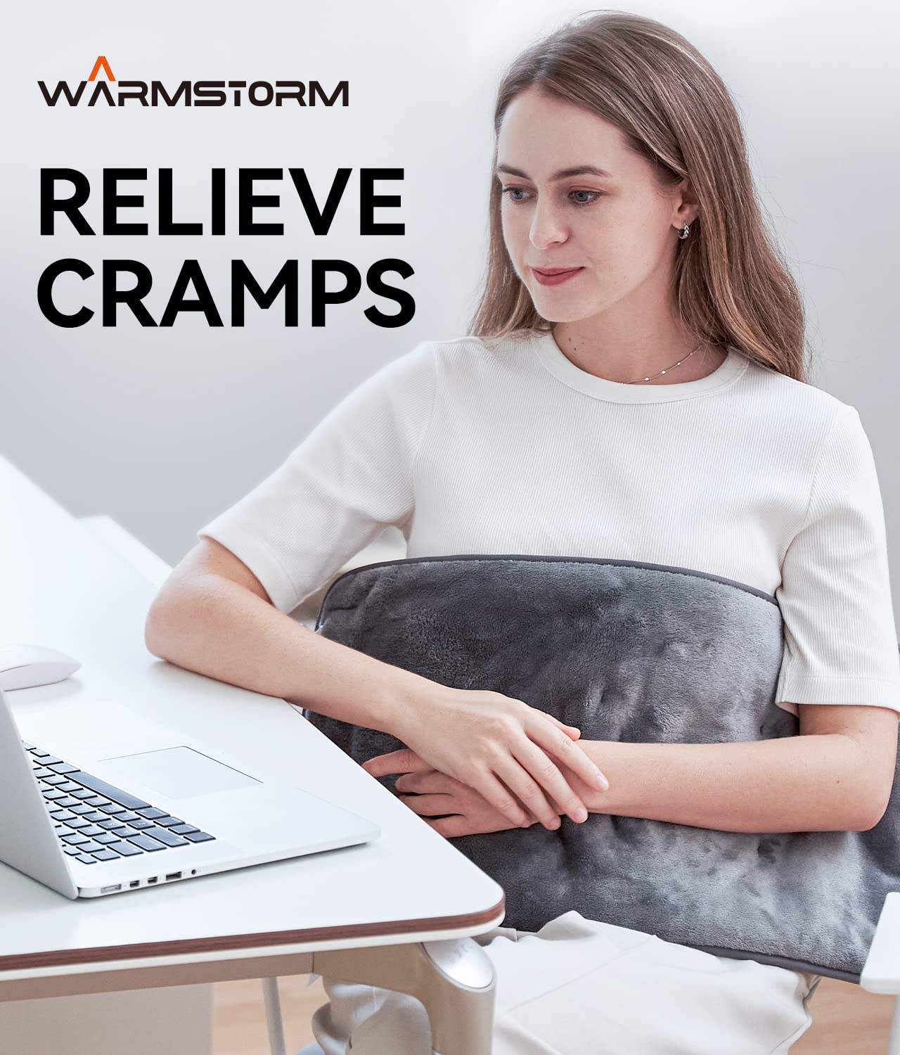 Warm Storm Heating Pad for Back Pain Relief, Cramp and Arthritis, Double Flannel 12" X 24", 4 Hours Auto Shut Off, Electric Heating Pad with 5 Heat Settings,Moist Dry Heat Options,Machine Washable
