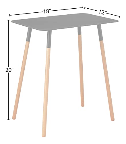 YAMAZAKI home Plain Rectangular Side Table Black,