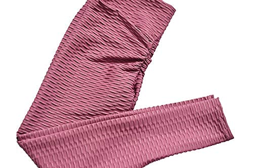 Vinsmoki Yoga Pants High Waisted Butt Lifting Anti Cellulite Leggings for Women Workout Tummy Control Sport Tights Bean Paste L