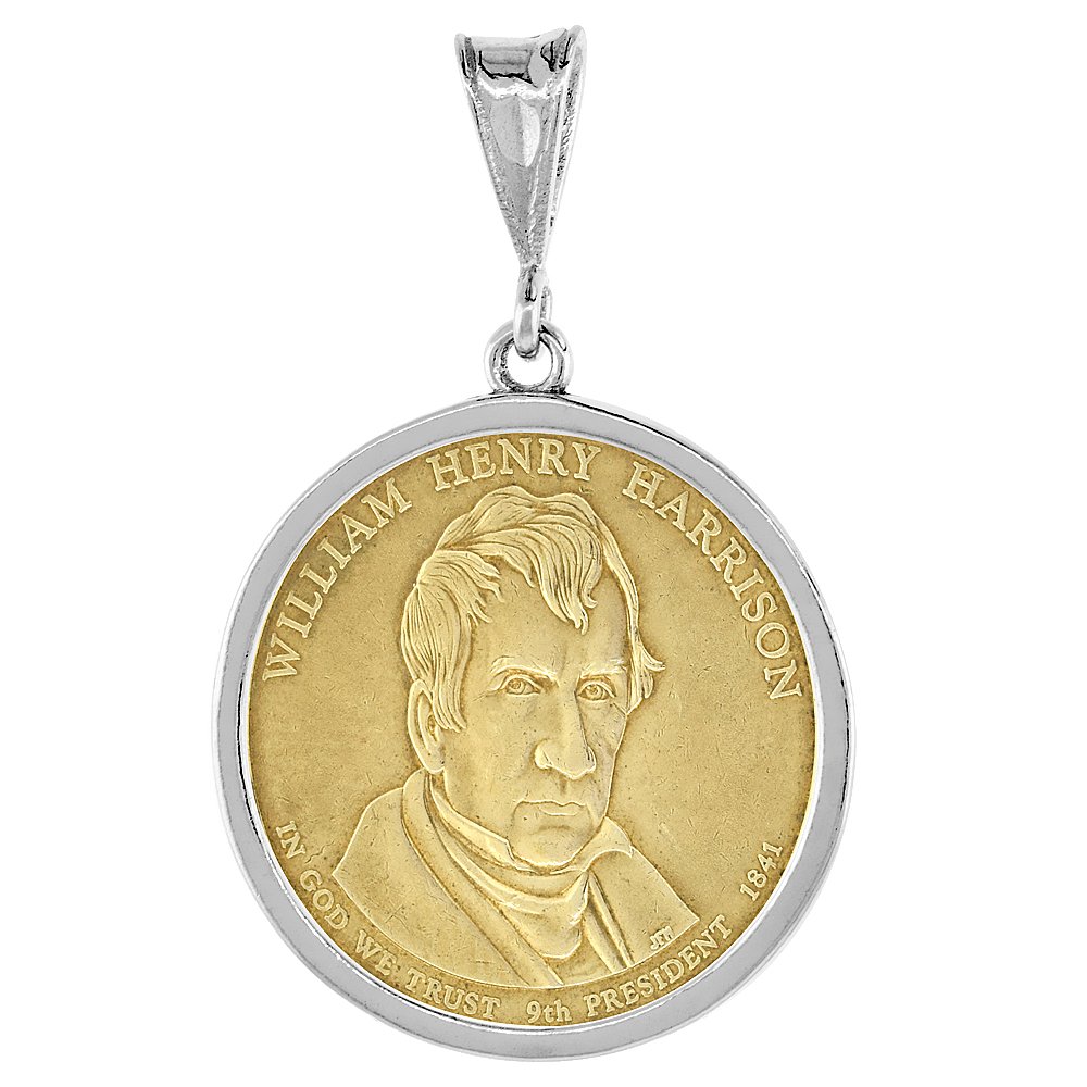 Sterling Silver Susan B. Anthony Bezel Sacagawea 26 mm Coins Prong Back Square Edge Coin NOT Included