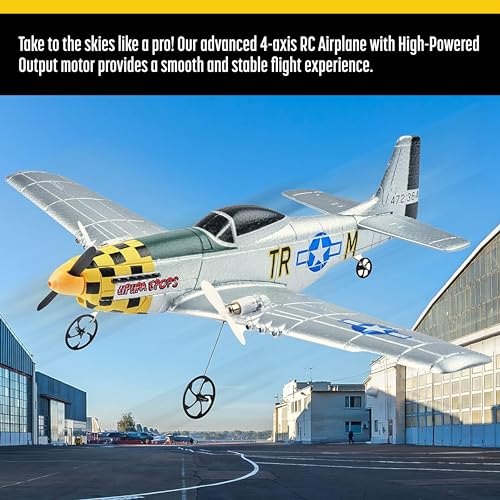 Top Race Remote Control Airplane | RC Plane 4 Channel Ready to Fly RC Planes for Adults, Advanced RC Foam Blimps for Adults, Remote Control Airplane Spitfire Shark Mouth TR-S55