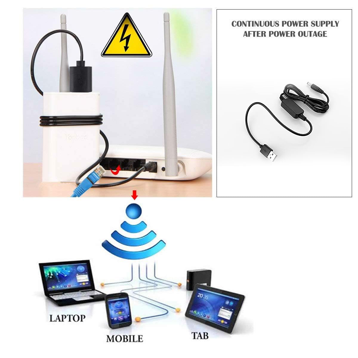 Vrllinking Step Up Converter Cable, DC 5V to 12V USB Voltage Step Up Converter Power Cable for Router/Smart Camera/Desk Lamp/Speakers/Blue Tooth Headset/DVD Player/TV Monitor/Old Phone (Black 5.25Ft)