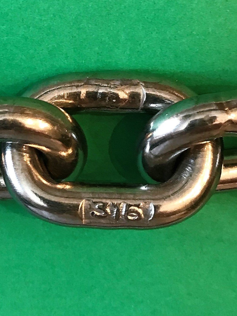 US STAINLESS Stainless Steel 316 Anchor Chain 1/4" (6.3mm) by 6' with shackles