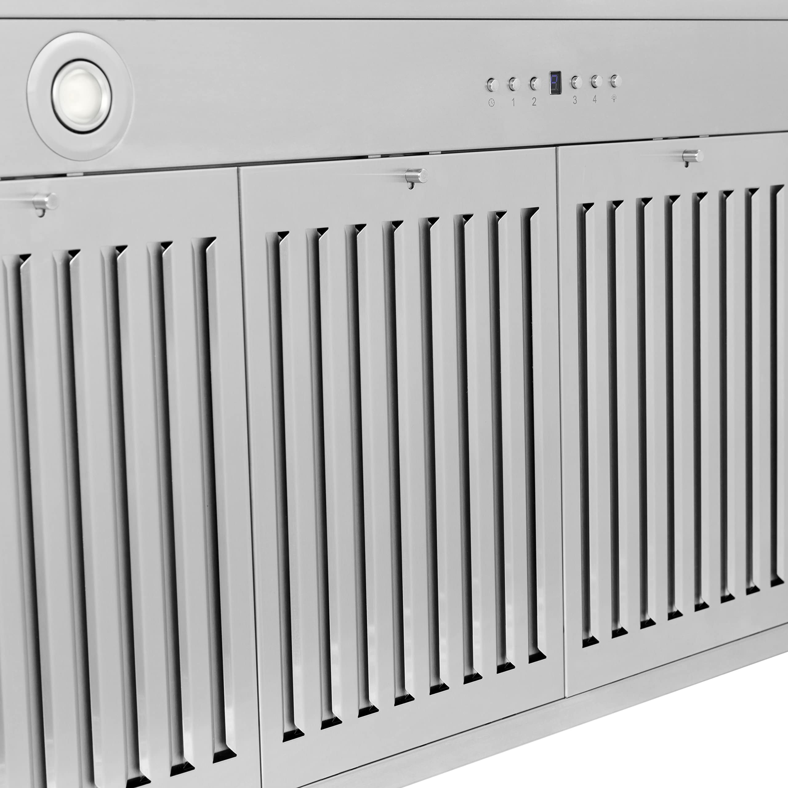ZLINE 48 in. Autograph Edition Convertible Fingerprint Resistant DuraSnow® Stainless Steel Range Hood with Polished Gold Handle (KB4SNZ-48-G)