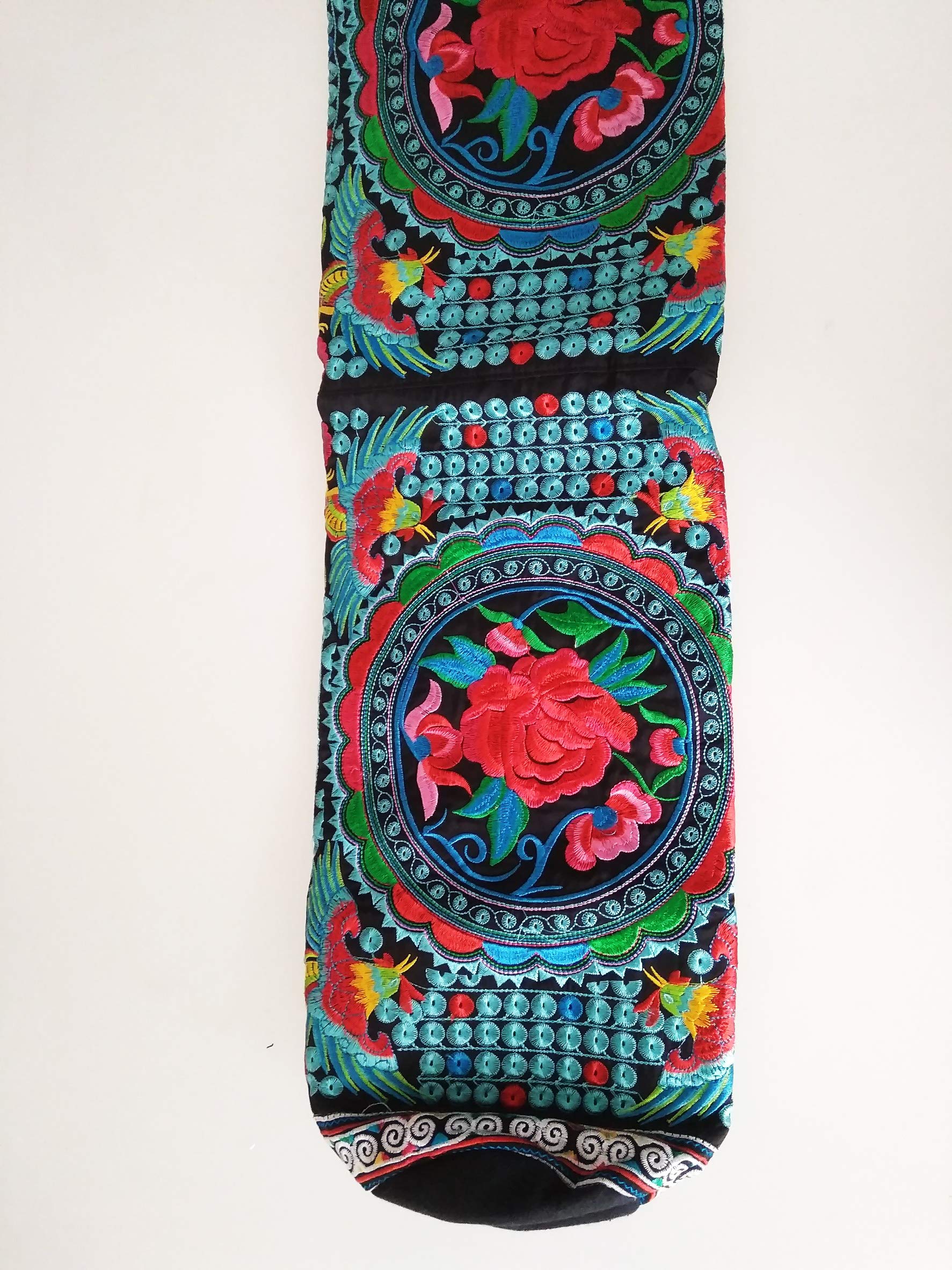 Yoga Mat Handmade Fabric Bag Accessory Blue Carrier Gym Tribal Art Thai Craft 5