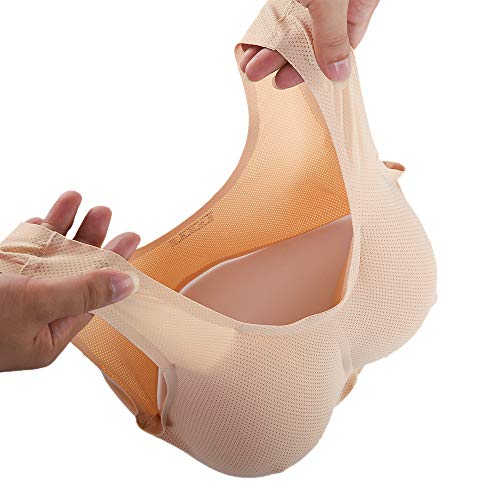ZMASI Silicone Breast Form Pocket Bra Mastectomy Bras for Mastectomy Prosthesis Crossdresser (Nude)