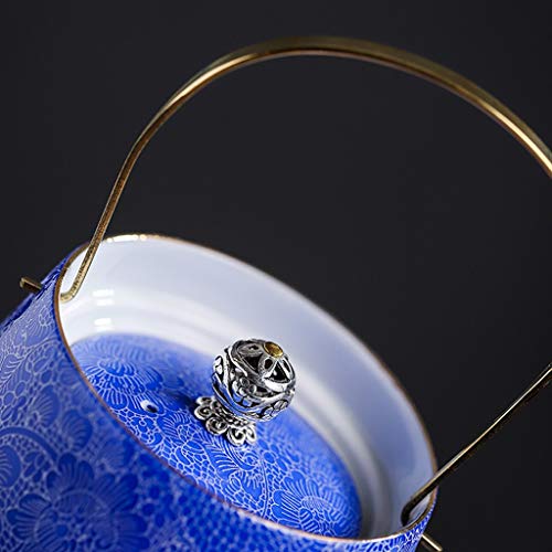 ZNZN Ceramic Kettle Retro Teapot Household Fashion Small Teapot with Exquisite and Comfortable Design Handle (210ml,7.1oz) Multifunctional Water Kettle (Color : F)