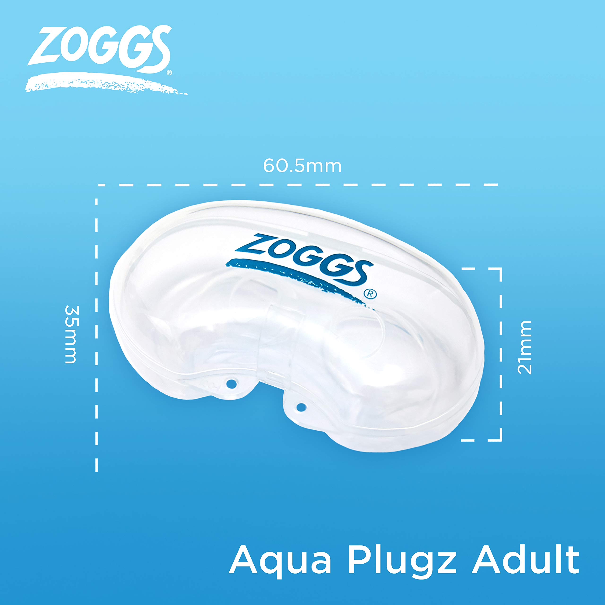Zoggs 300659-400 Aqua Plugz - Hypo-Allergenic Silicone Ear PlugsBlue