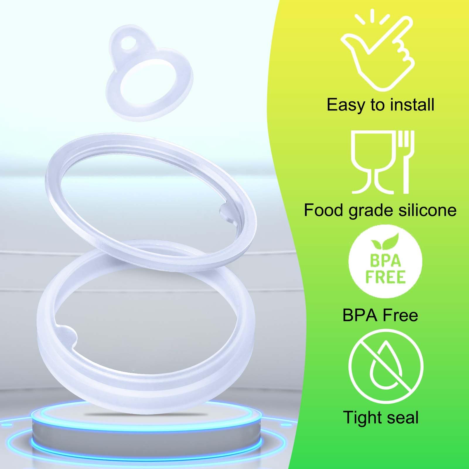 Vodolo Lid Gasket Replacement for Thermoflask 24oz/32oz/40oz/64oz,9 PCS Water Bottle 3 Sets Silicone Gaskets Each with Pick for Water Bottle Straw Lid, Chug Lid & Chug Spout